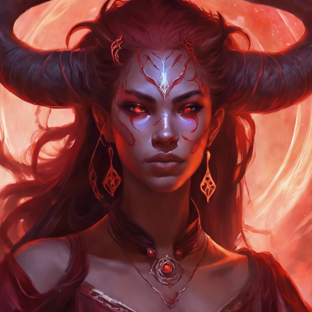 20 year old female tiefling sorcerer | Fanart