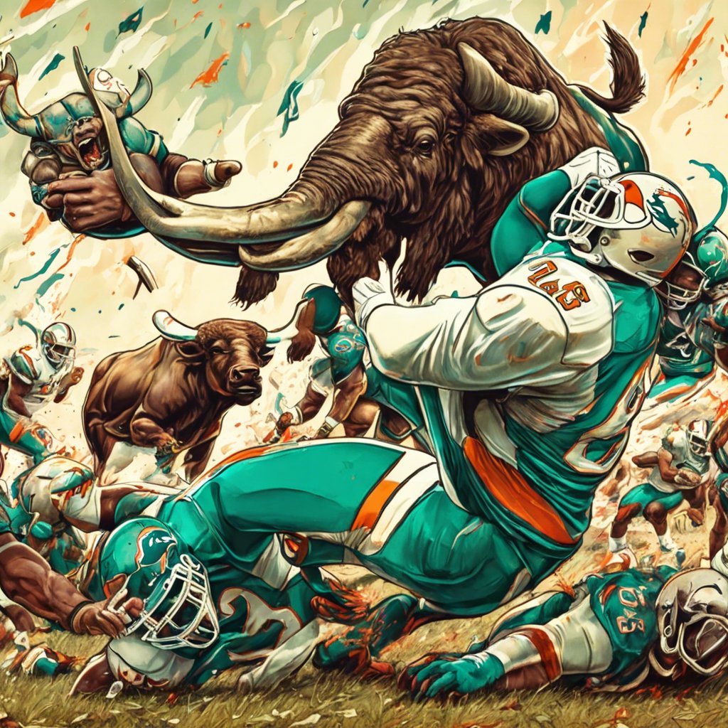 Miami dolphins players killing a Buffalo Fanart