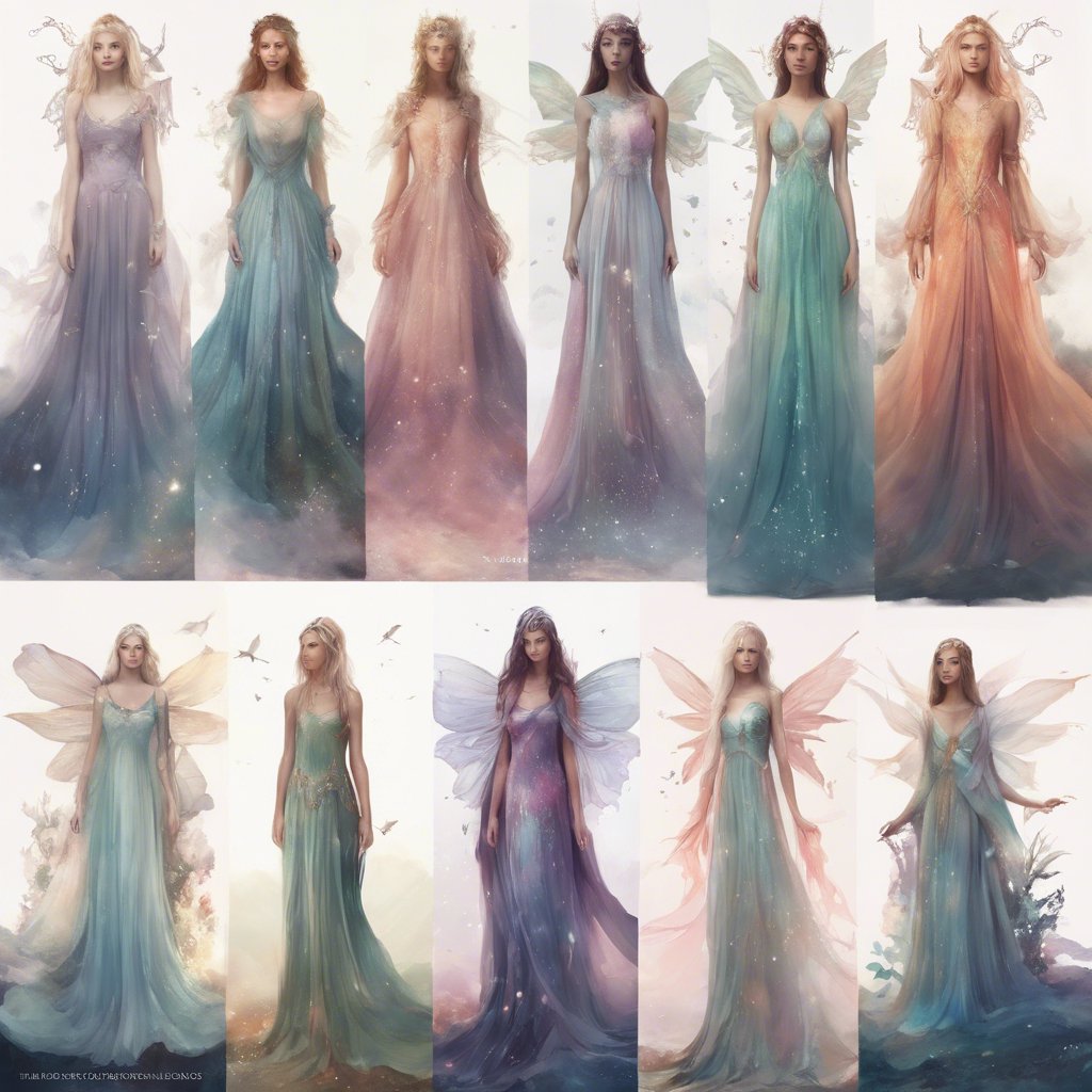 A line of coloured dresses that Fanart