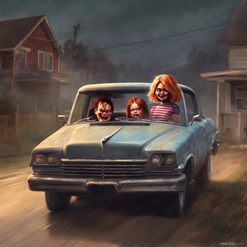 Chucky spanks his daughter Glenda for Fanart