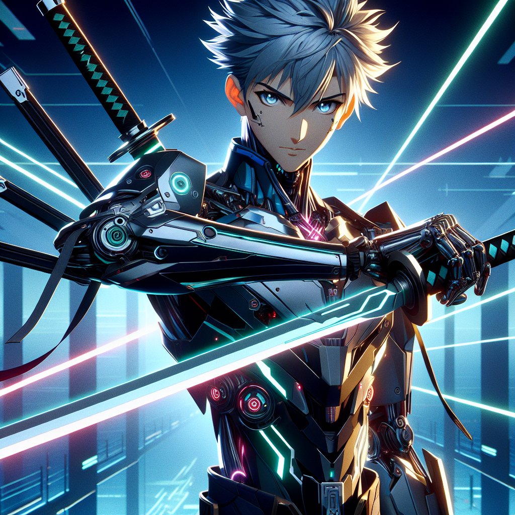 A cybernetic swordsman Fanart