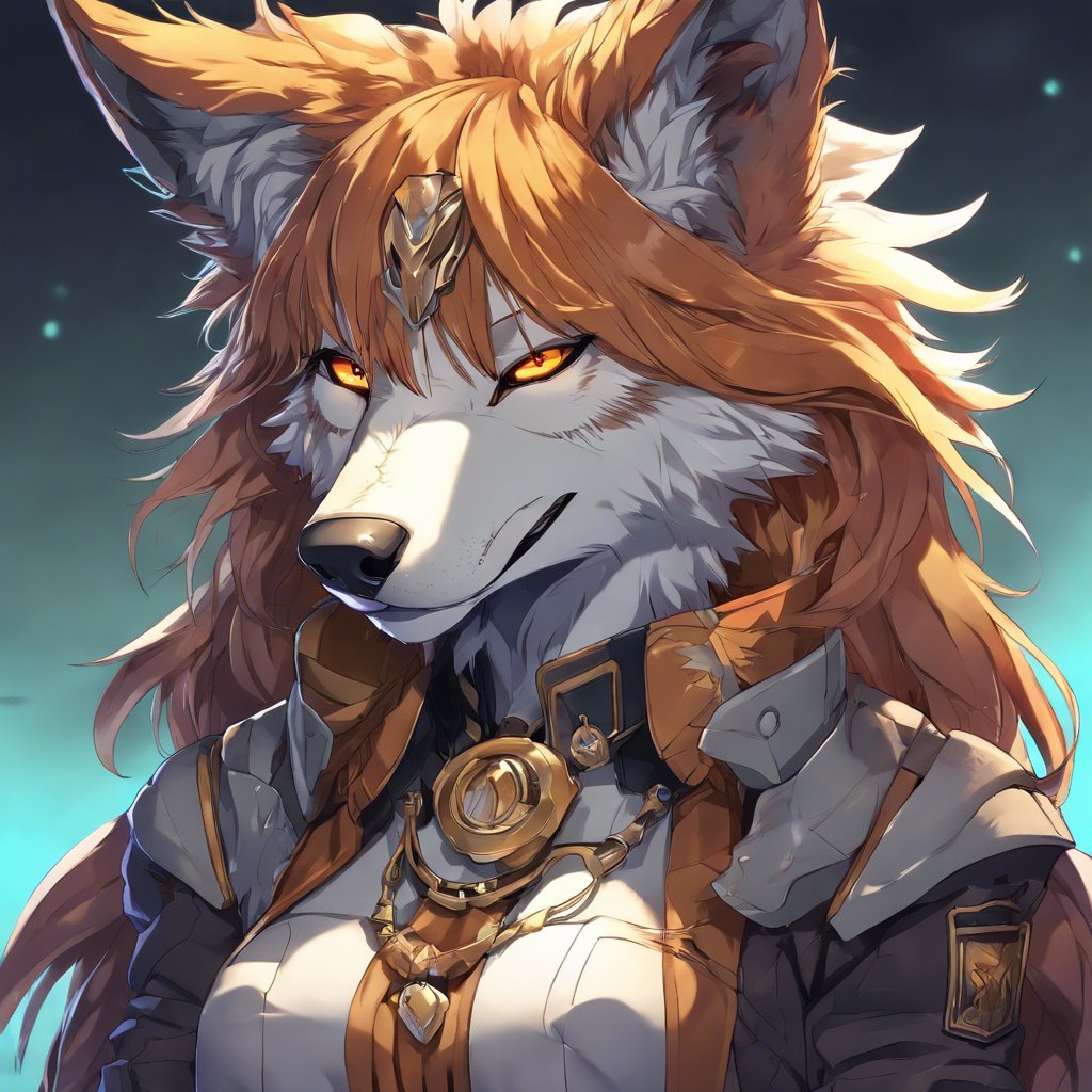 Fury female wolf with amber eyes Fanart