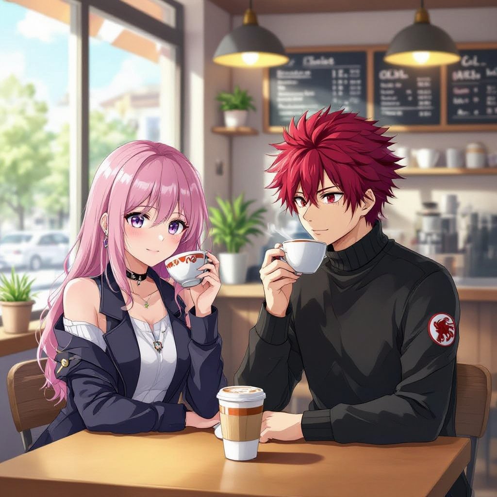 Explore Anime Boy Coffee Shop Fanart