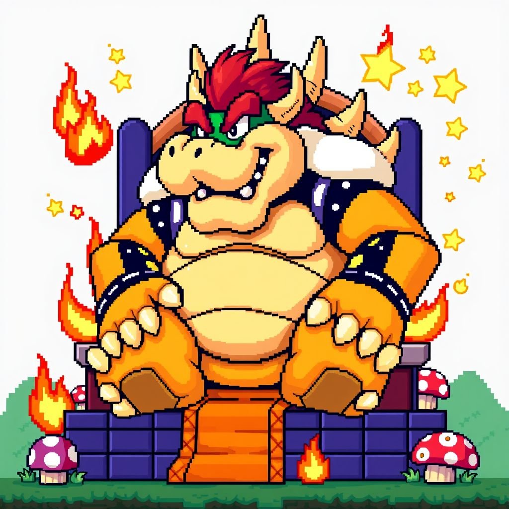 Obese Ball body Bowser | Fanart