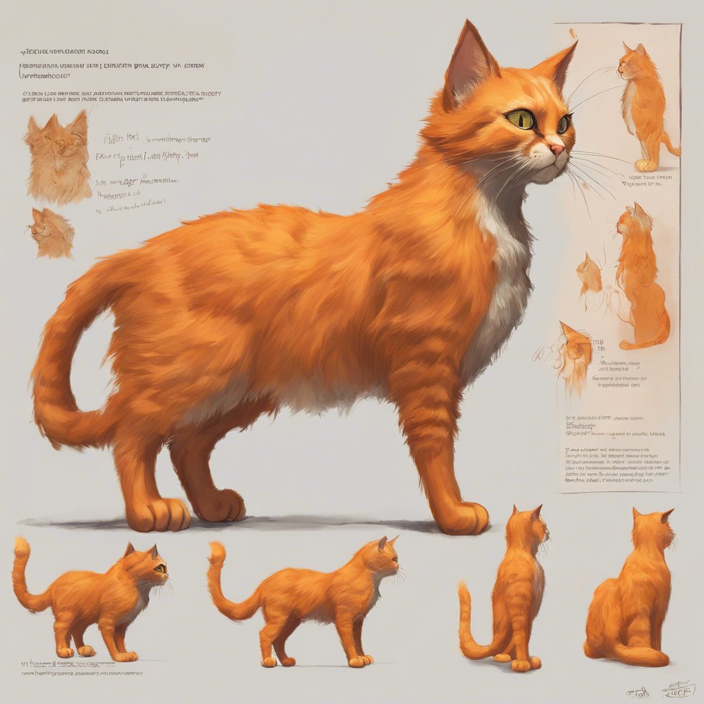 Orange cat reference sheet | Fanart