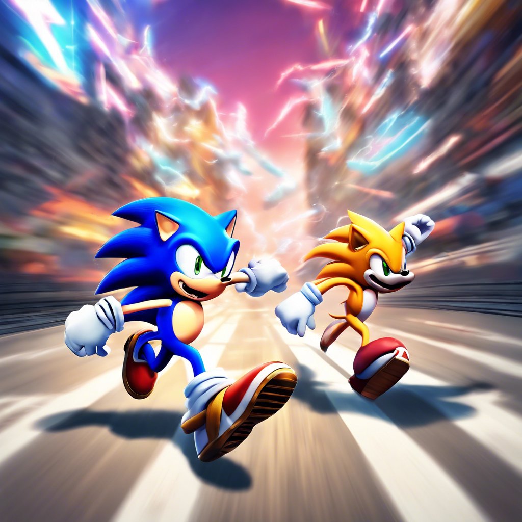 Sonic the hedgehog and super Mario Fanart