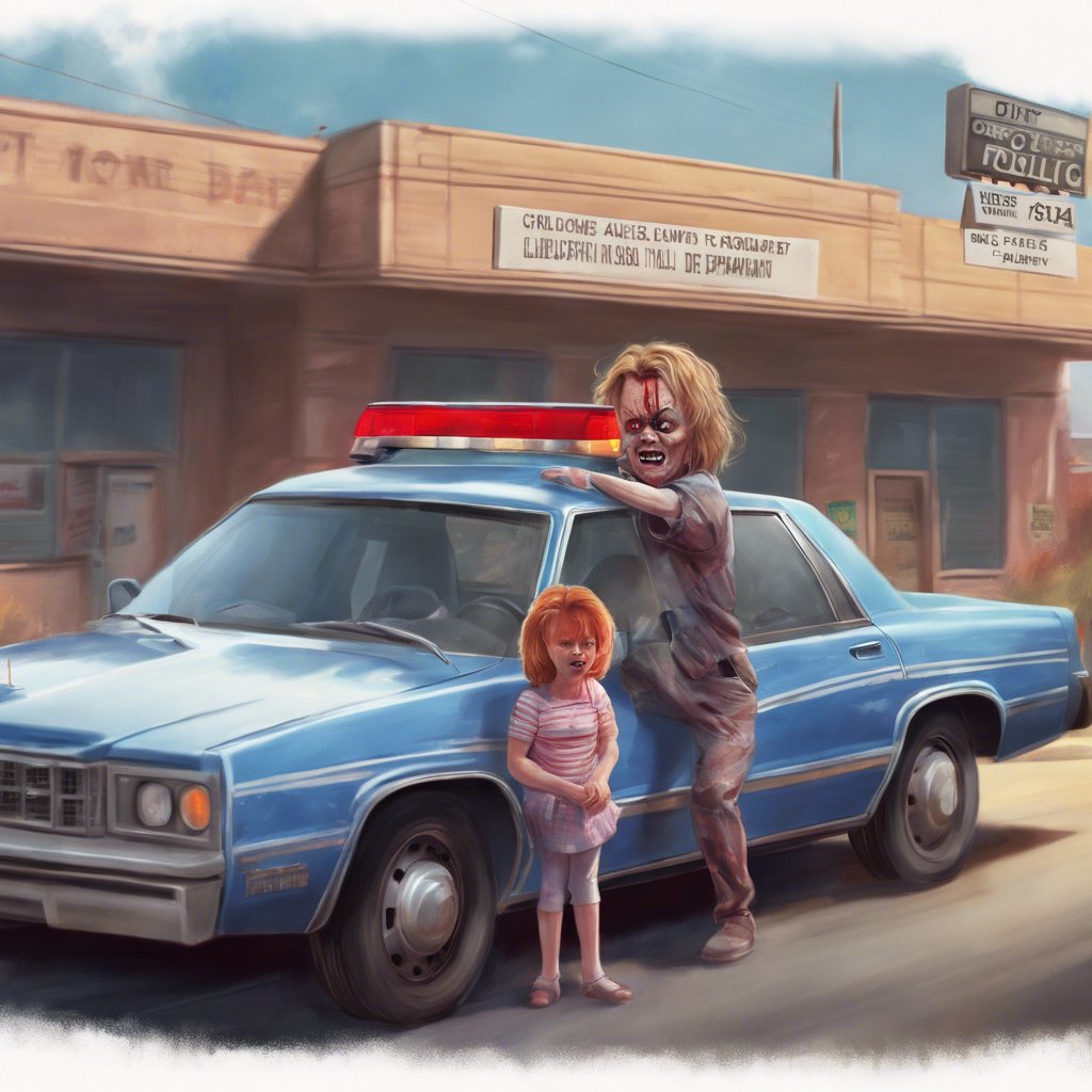 Chucky spanks his daughter Glenda for Fanart