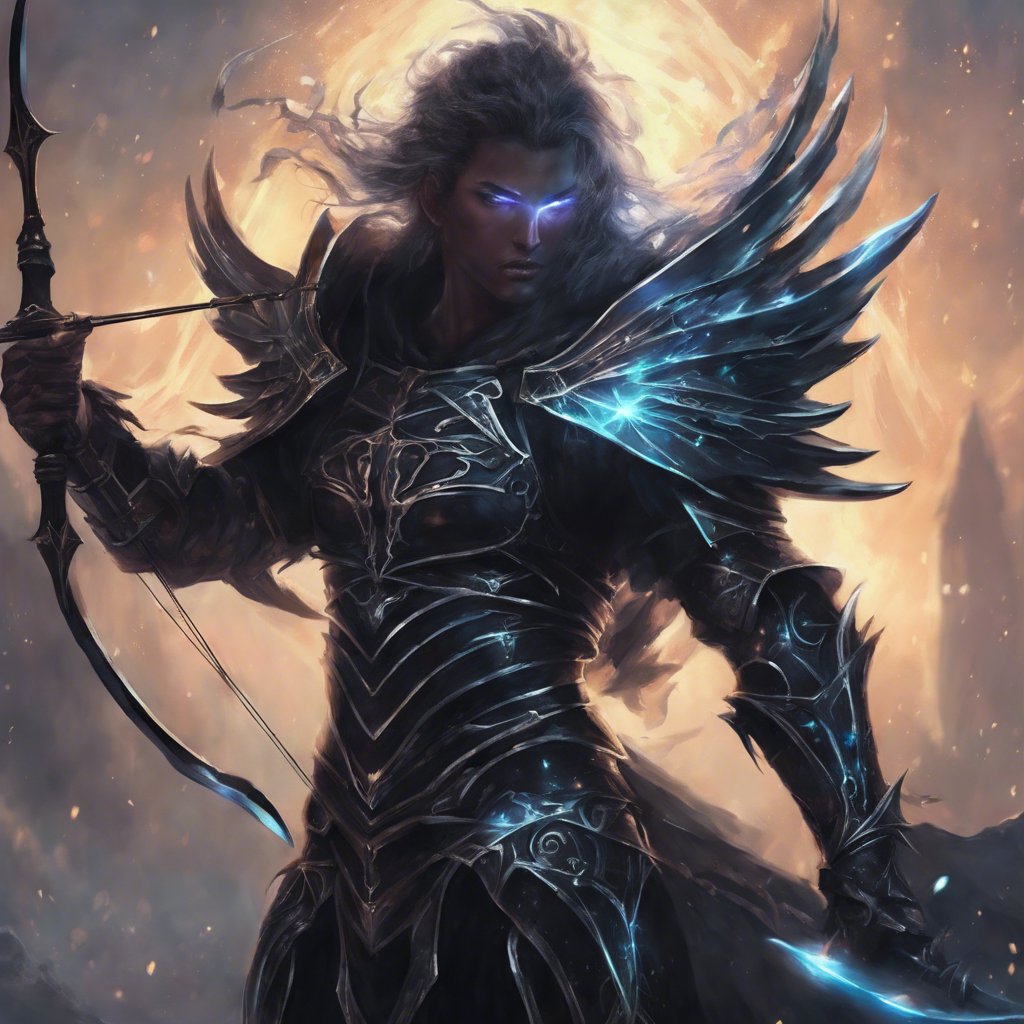 Black spiked armor warrior wielding a Fanart