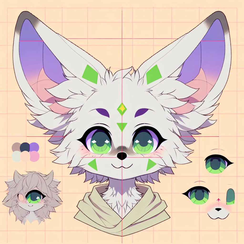 An fennec fox, in furry style. Fanart