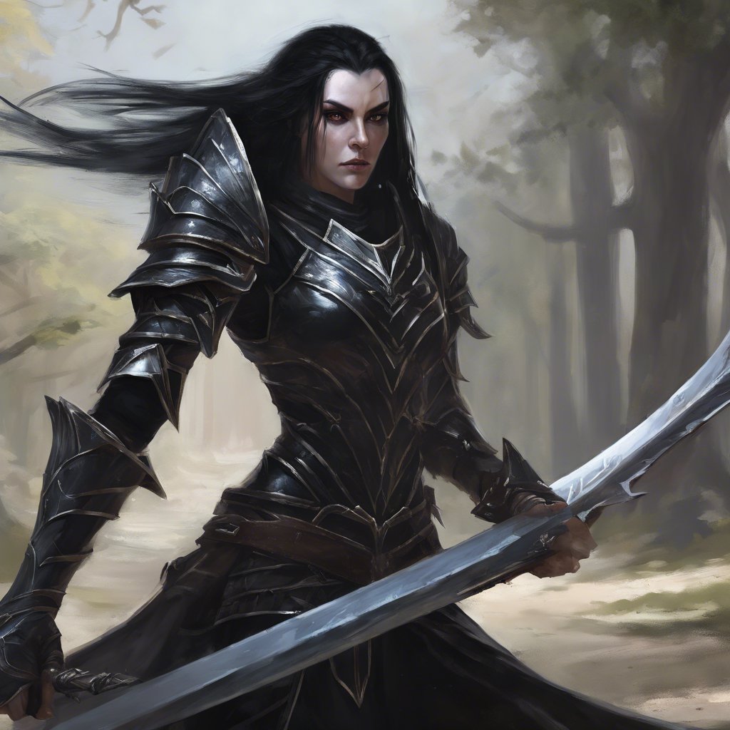 A dark female high elf, with Fanart