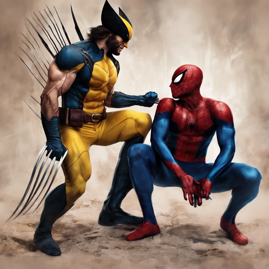 Wolverine and Spider-Man kissing Fanart