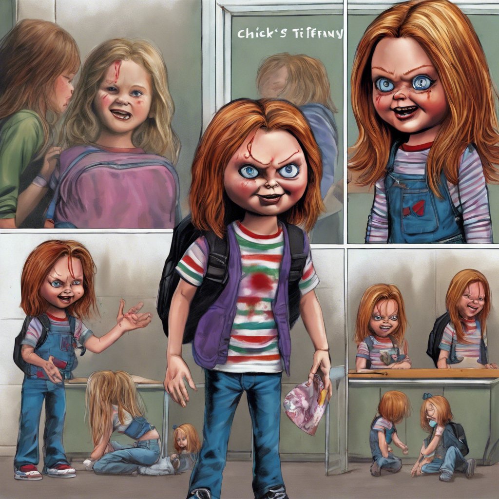 Chucky and Tiffany’s children Glen and Fanart