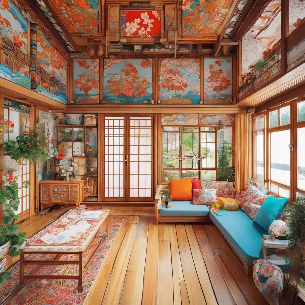 Traditional Russian dacha with wooden architecture, | Fanart