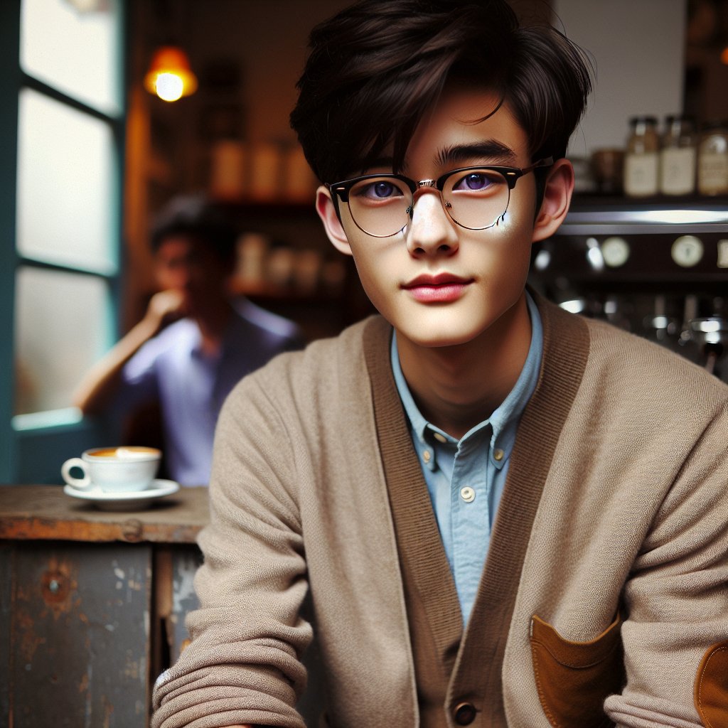 Anime Boy Voice: Visualize a spectacled Fanart