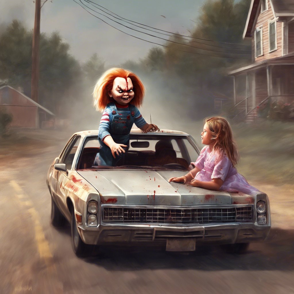 Chucky spanks his daughter Glenda for Fanart