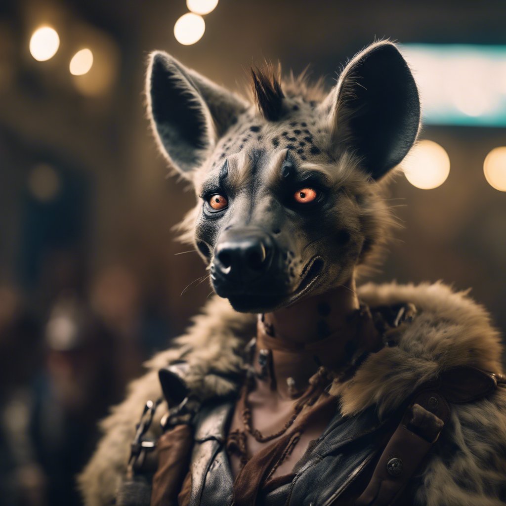 Female hyena cosplaying as rogue | Fanart