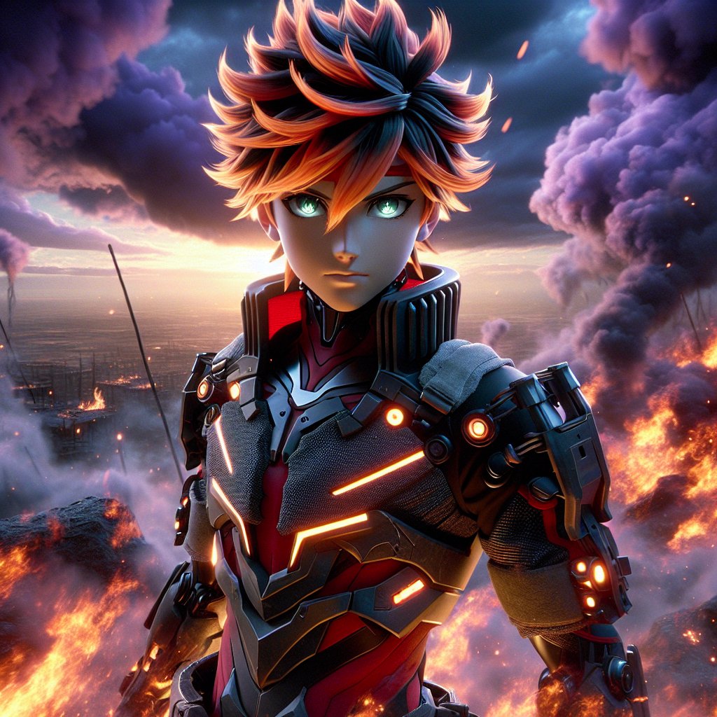 Explore Anime Boy Dystopian Cityscape Art