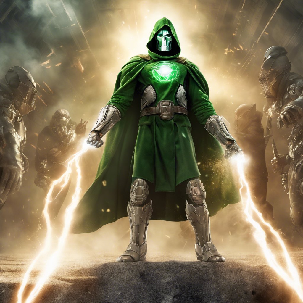 Doctor doom shooting beams out of | Fanart