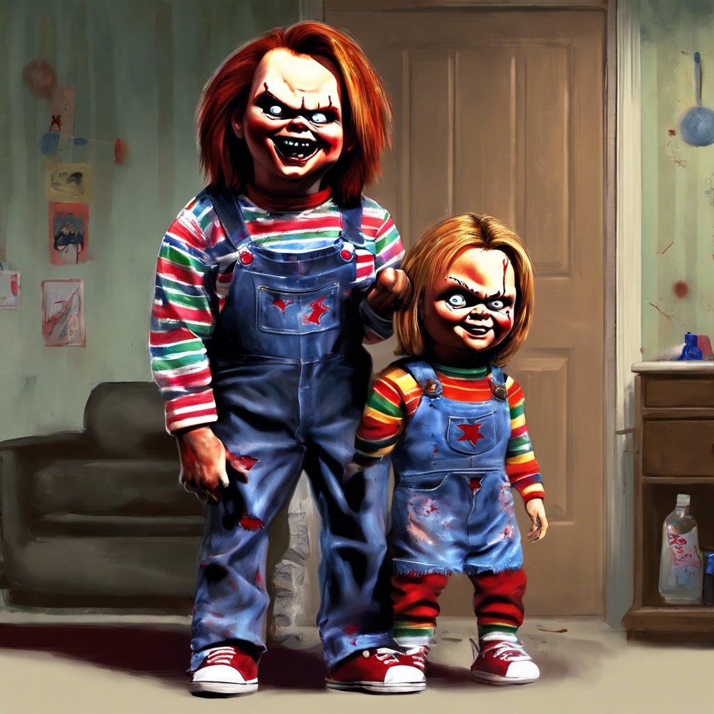 Chucky with makeup on him Chuckys | Fanart