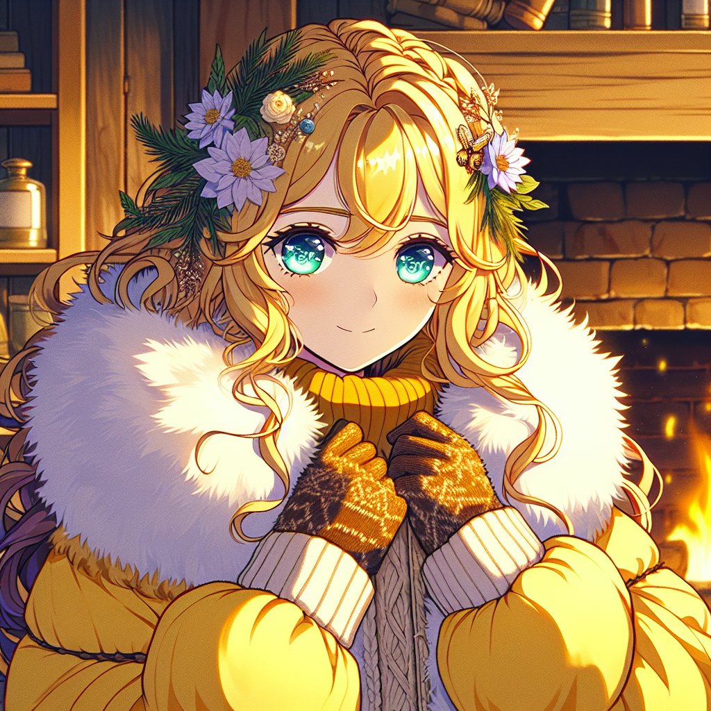 Anime Girl With Yellow Jacket: Anime Fanart