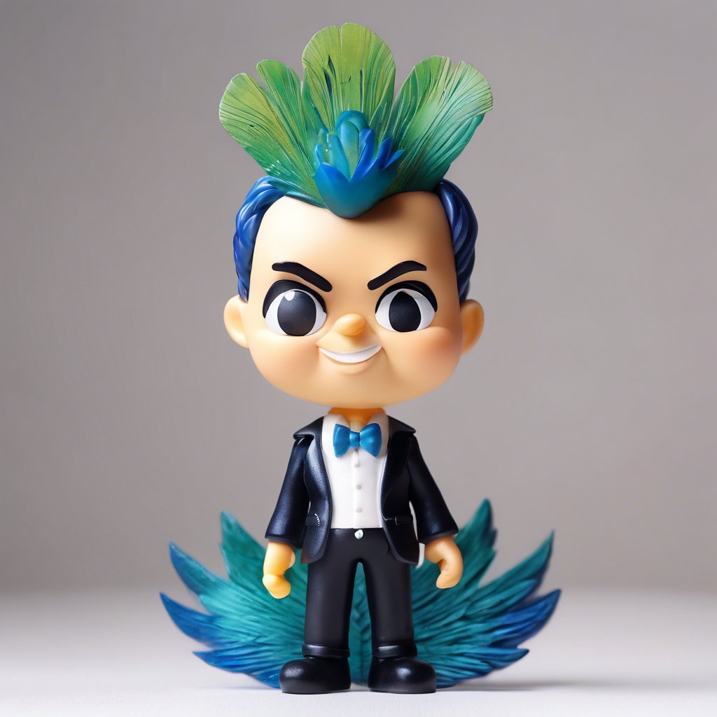 Handsome peacock villain guy with short Fanart