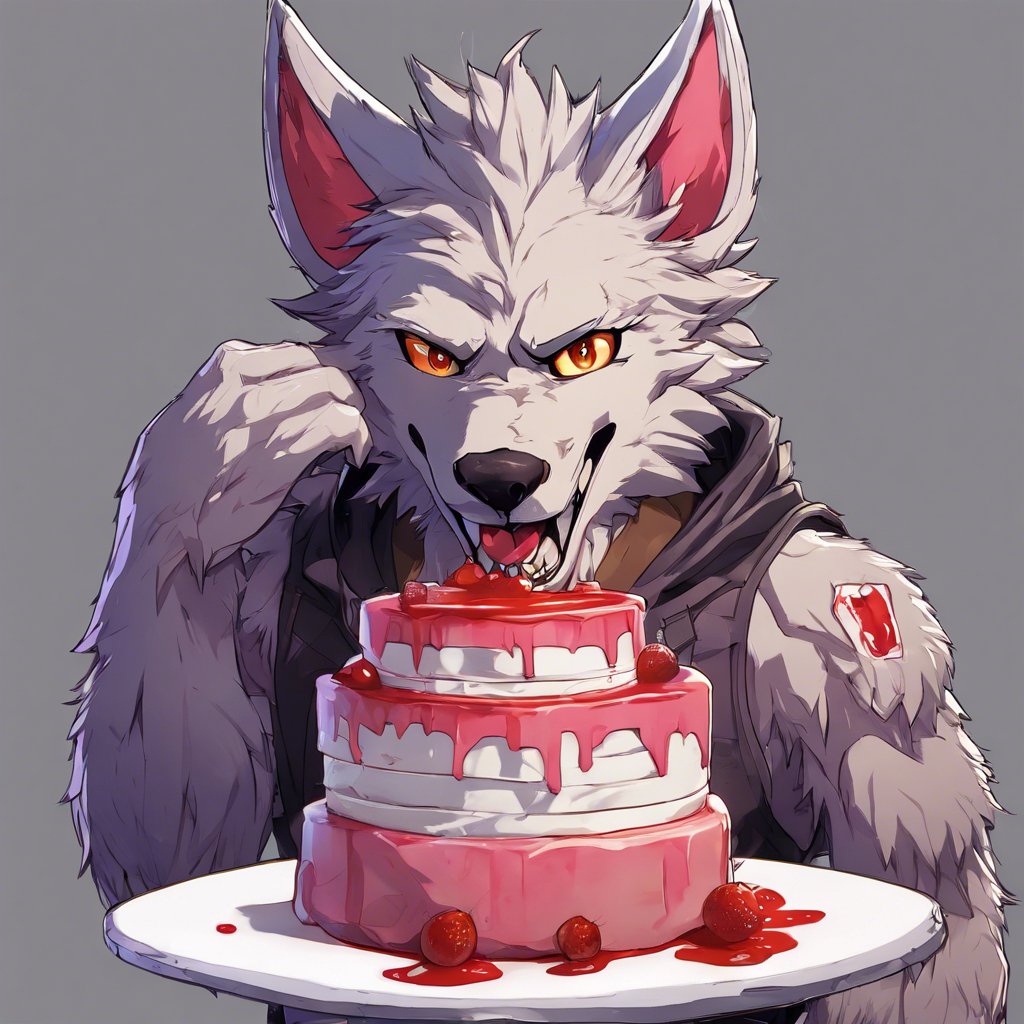 Werewolf made out of cake cute | Fanart