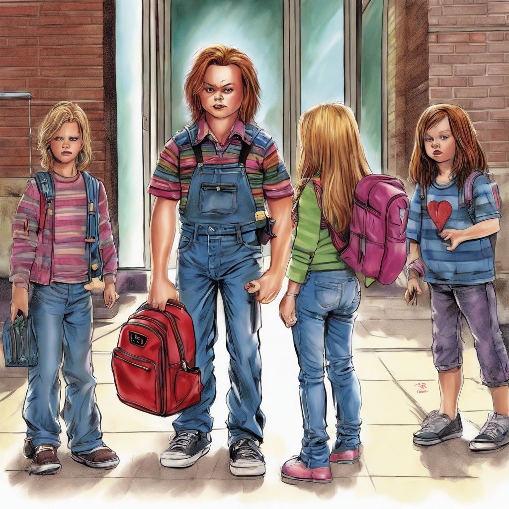 Chucky and Tiffany’s children Glen and Fanart