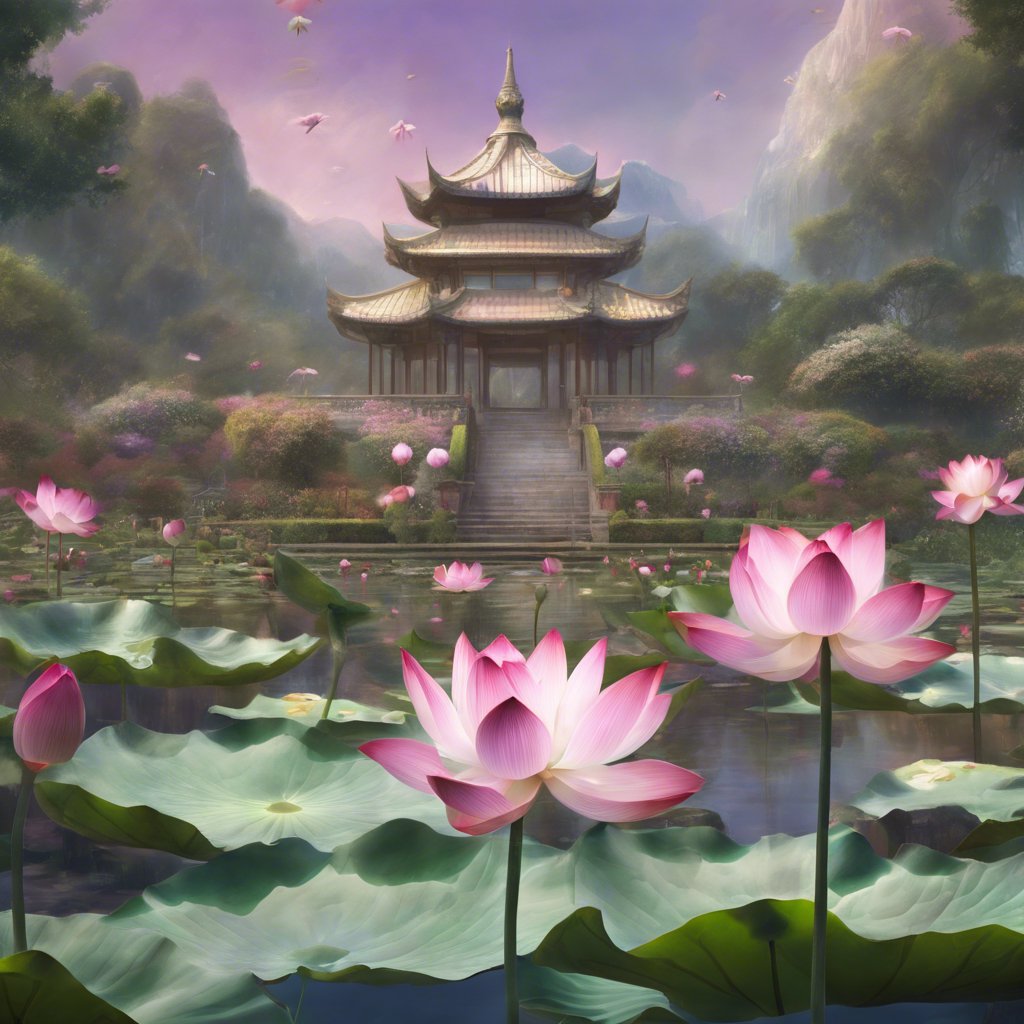 Lotus flower garden | Fanart