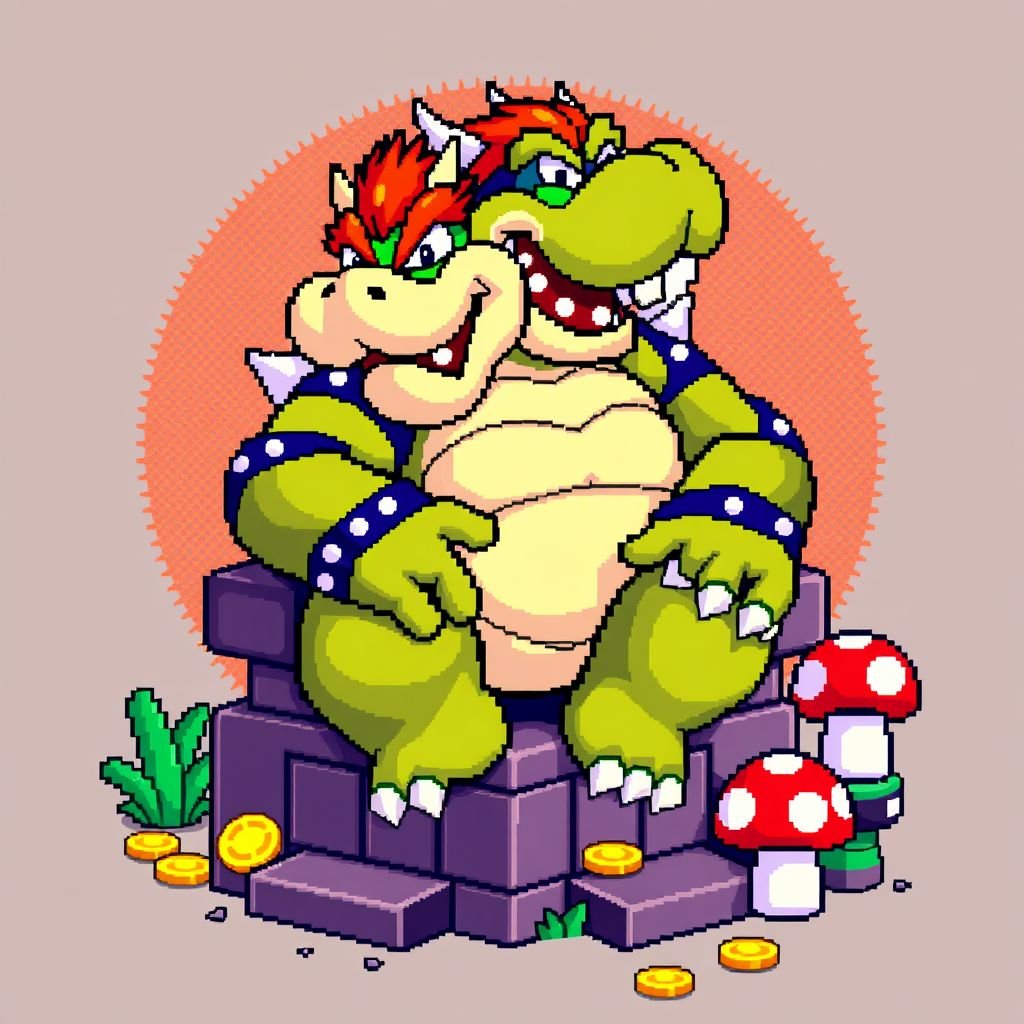 Super fat Bowser Jr Fanart
