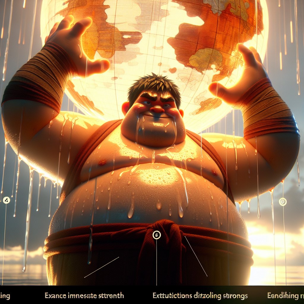 Fat man literally holding the weight Fanart