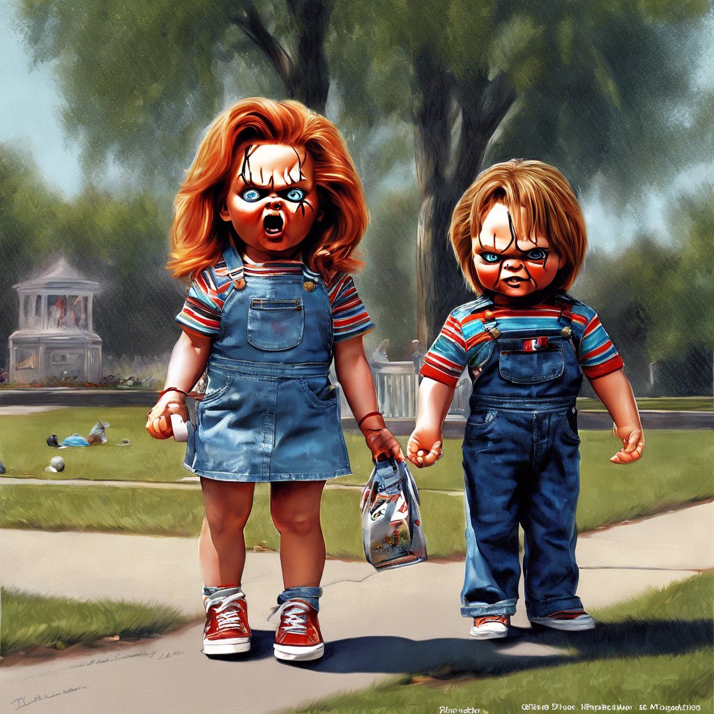 Chucky and Tiffanys twin children Fanart