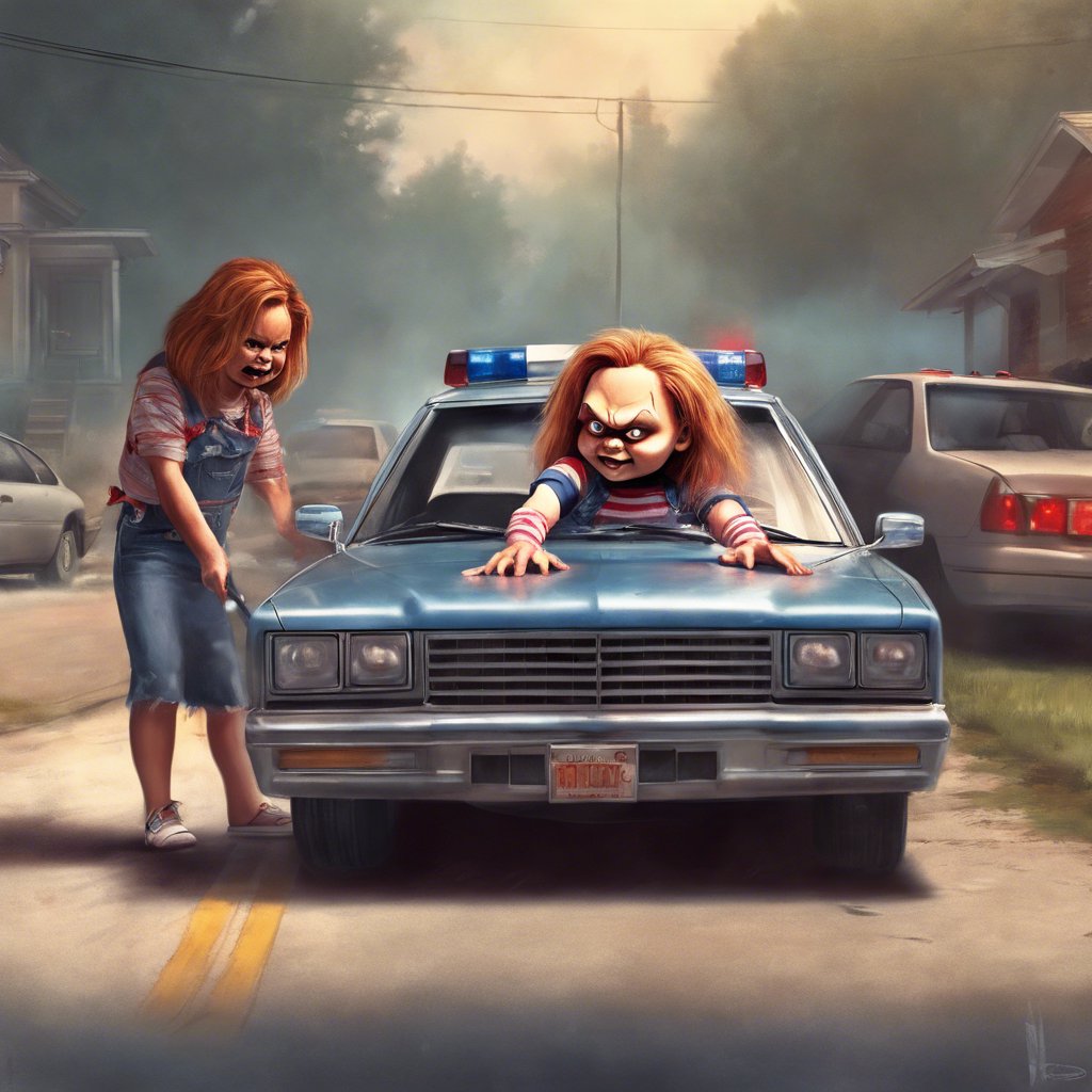 Chucky spanks his daughter Glenda for Fanart