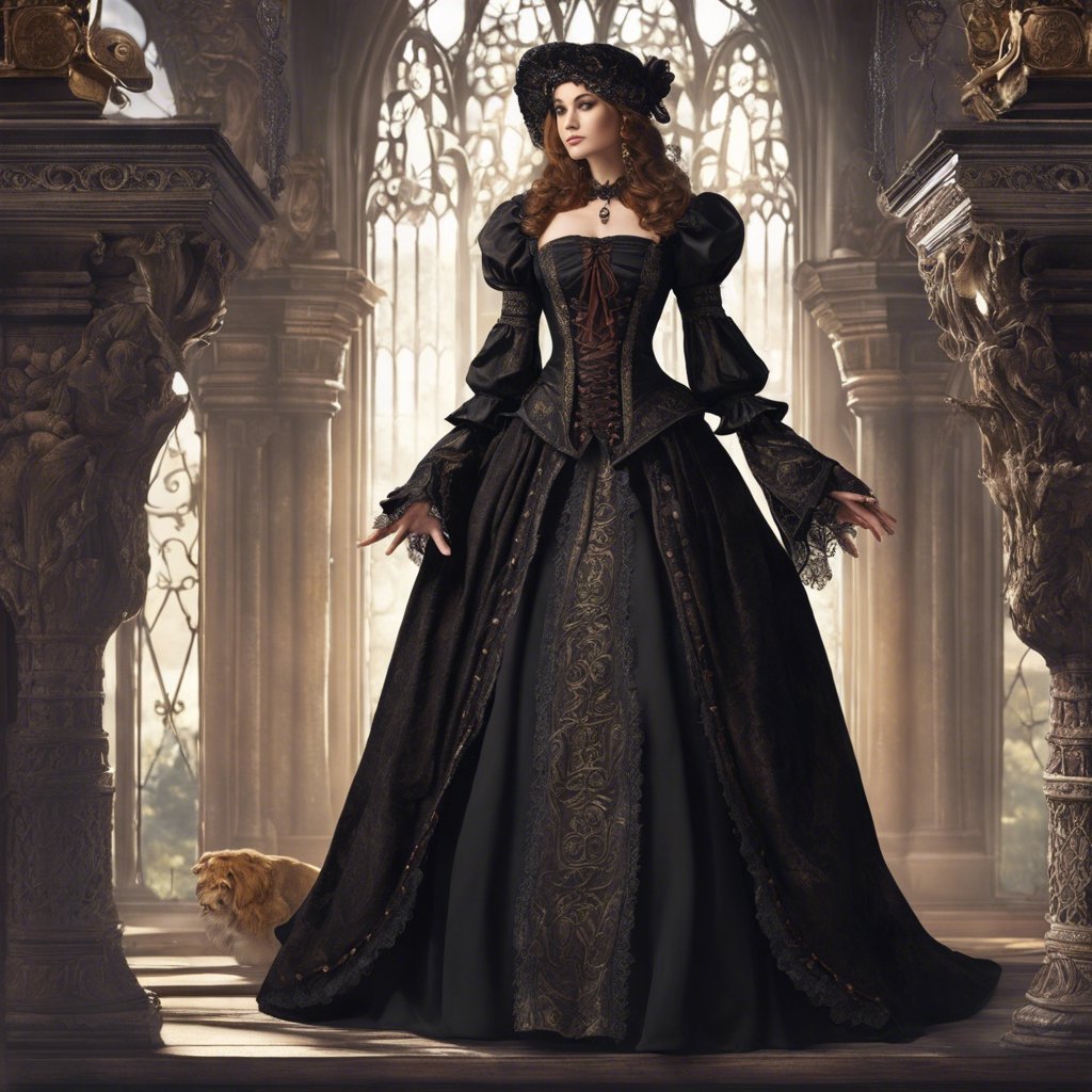 Gothic outfit with dark colors and | Fanart