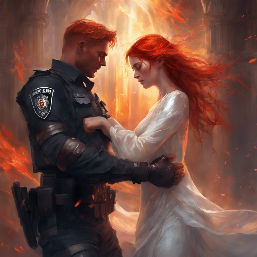 A fiery red haired female knight Fanart