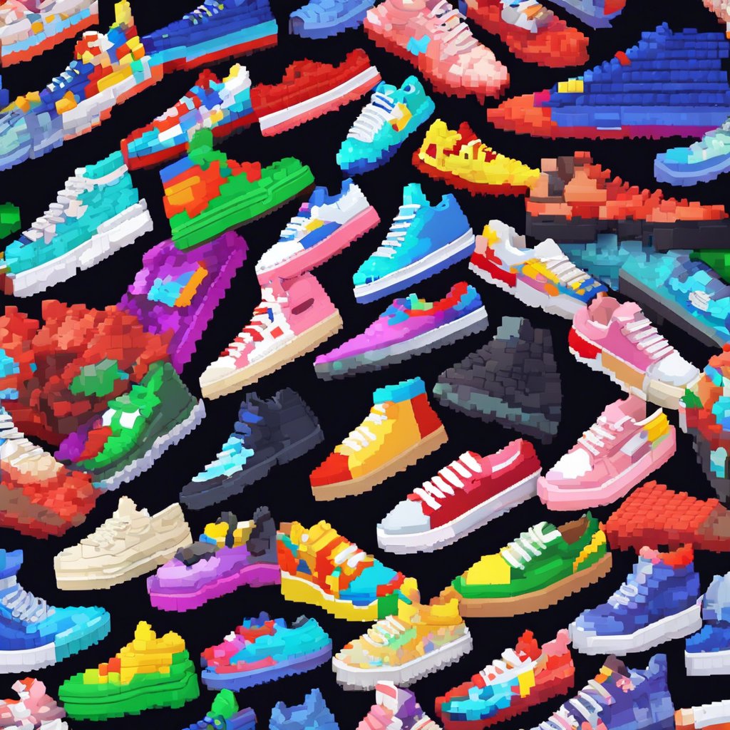 Pixel Art Sneakers: Chunky, colorful designs | Fanart