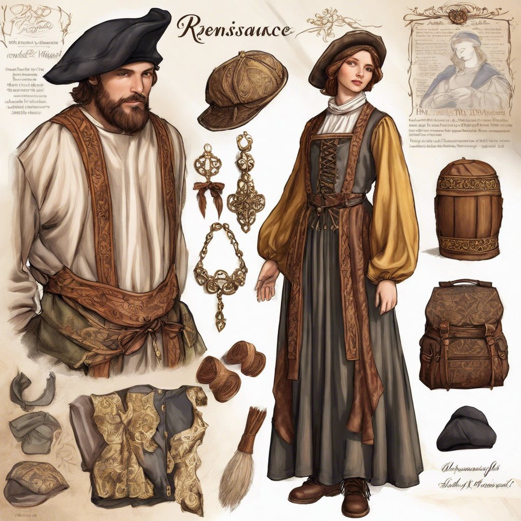 Renaissance painter inspired outfit with a Fanart