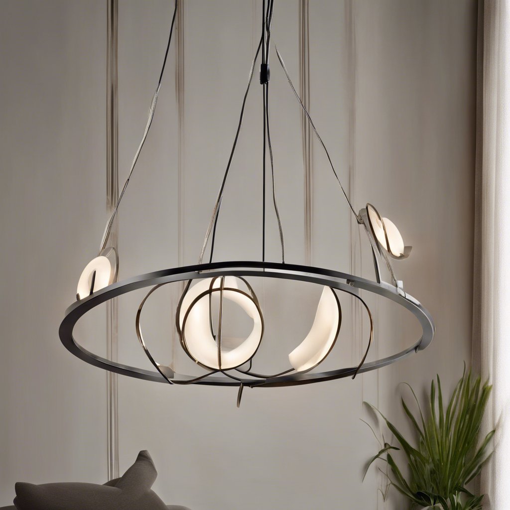 Pendant light circle shape in metal Fanart