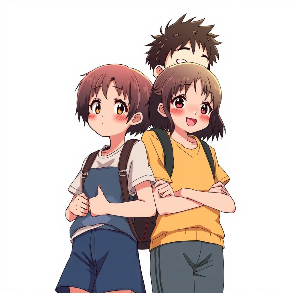Two kids reuniting Fanart
