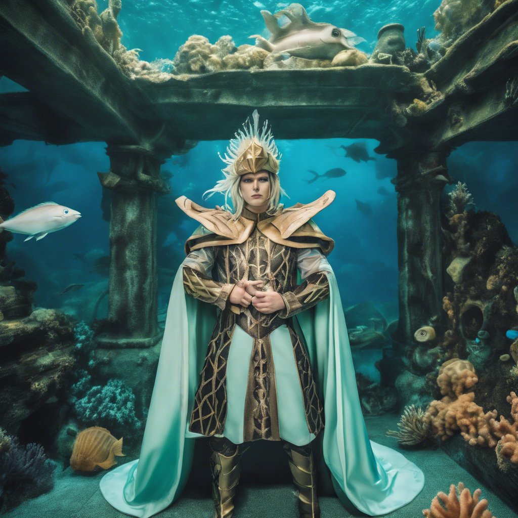 An Atlantean ruler in an underwater Fanart