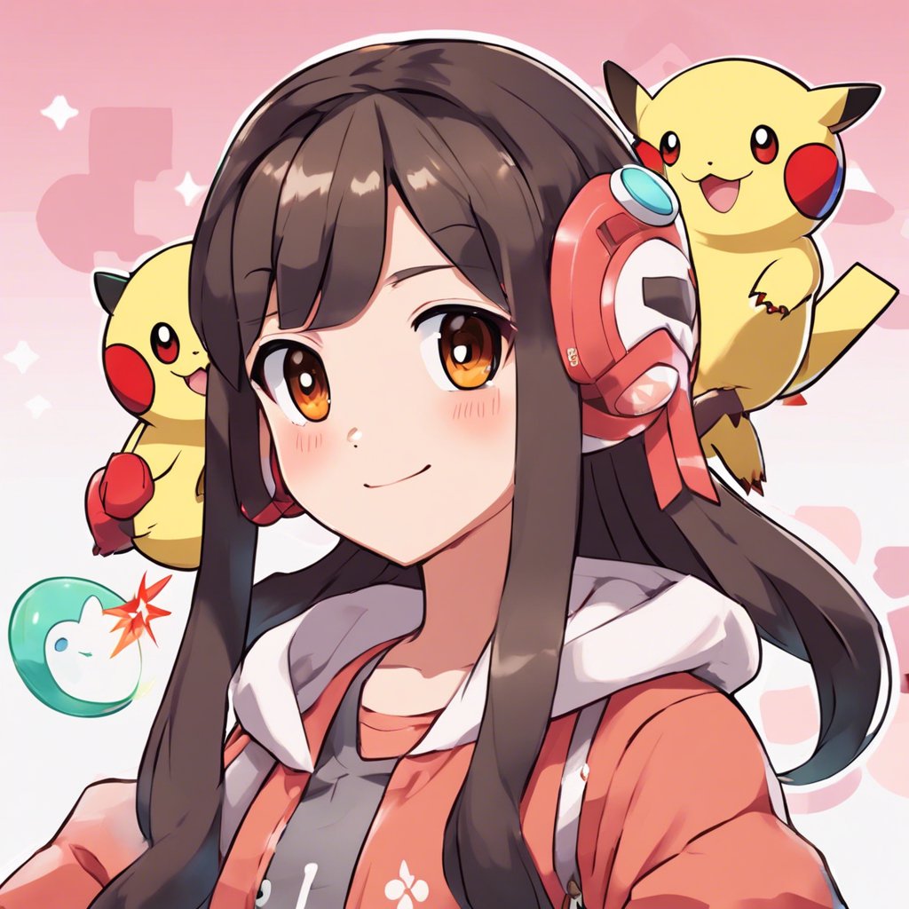 Pokémon girl with black hair brown | Fanart