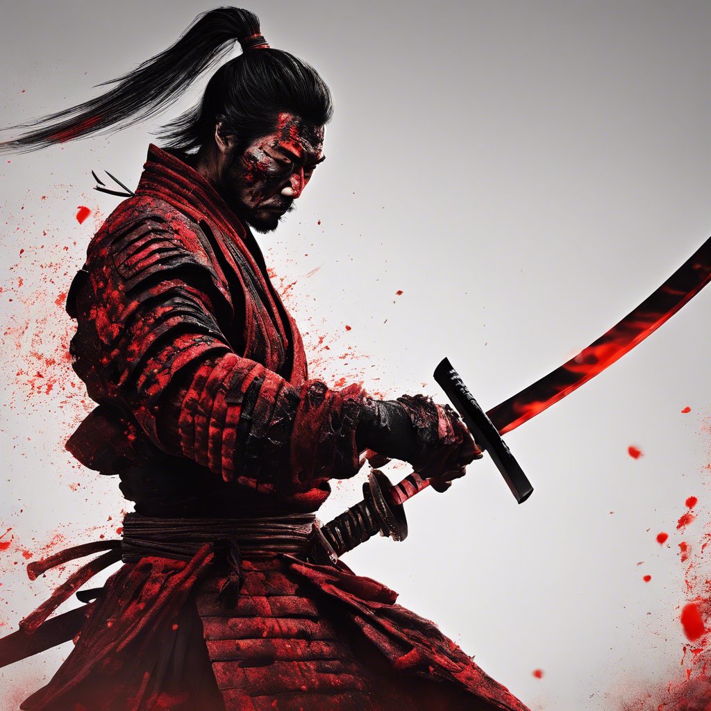 Design an evil ronin samurai in Fanart