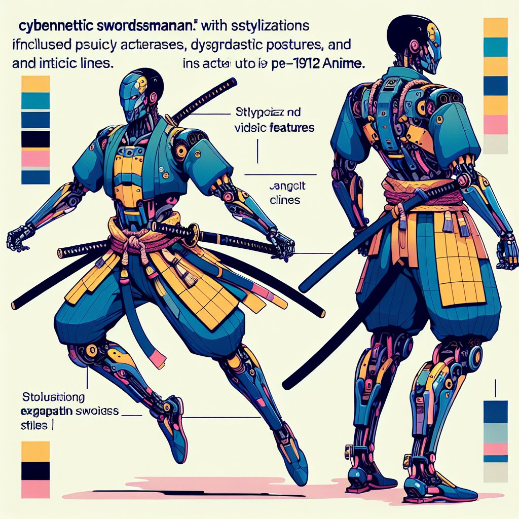 A cybernetic swordsman | Fanart