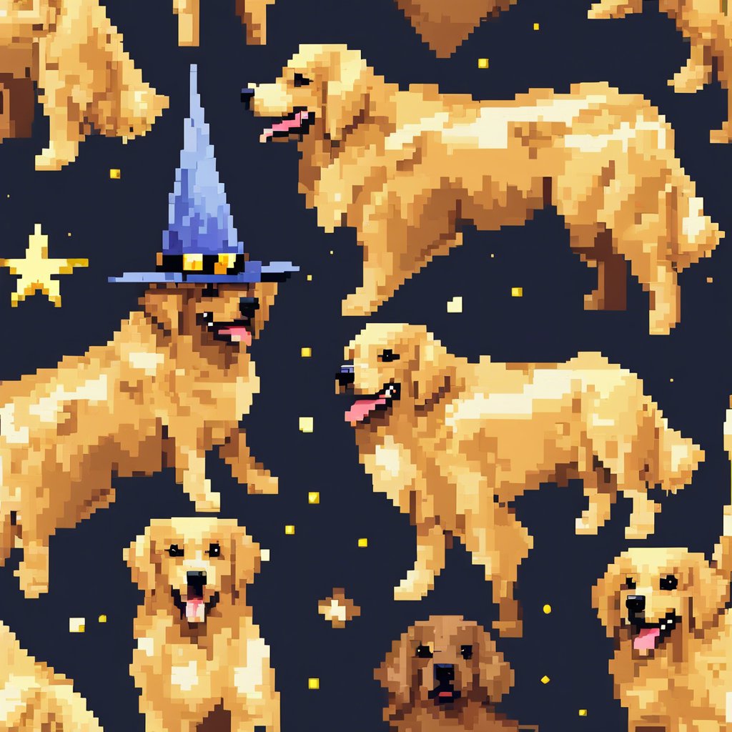 Golden retrievers wizard Fanart