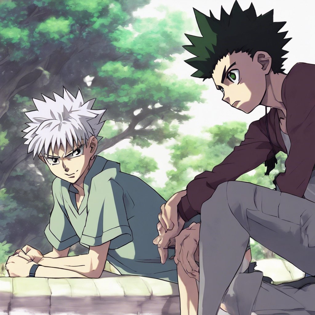 Gon Freecss, Killua Zoldyck, and Kira Fanart