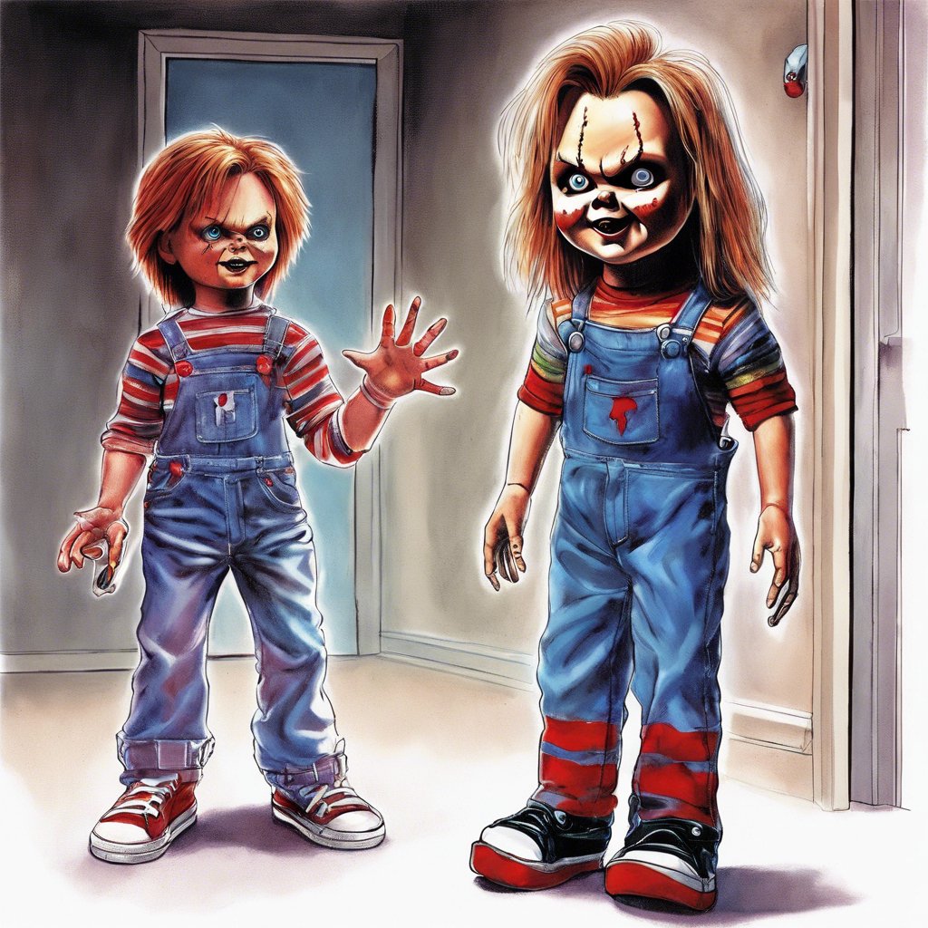 Chucky and Tiffany’s children Glen and Fanart