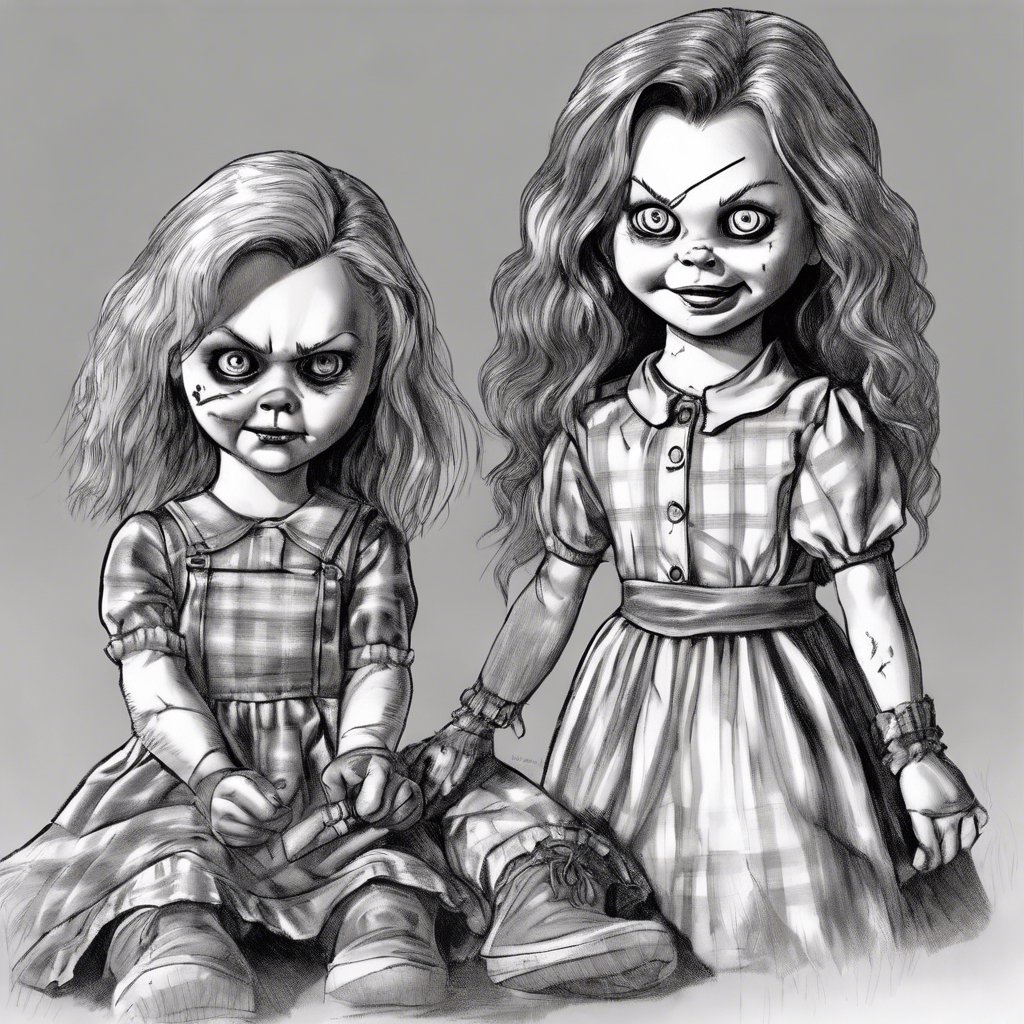 Chucky and Tiffany’s twin children Glen Fanart