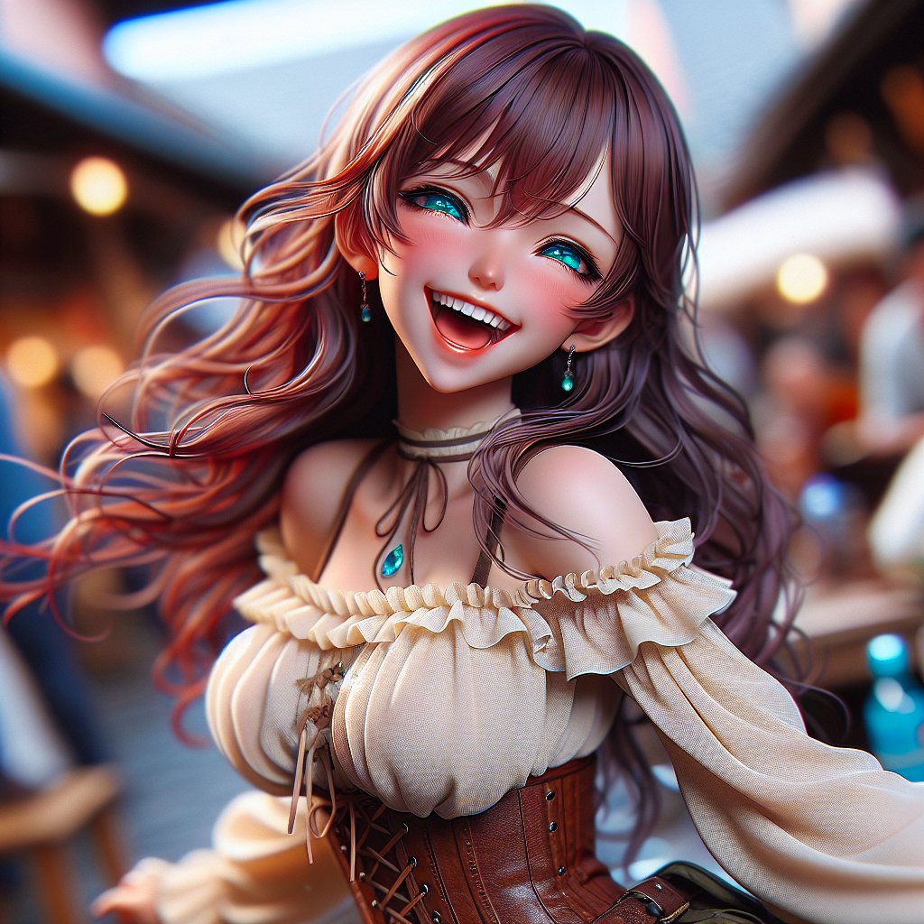 Anime Girl Laughing: An anime girl Fanart