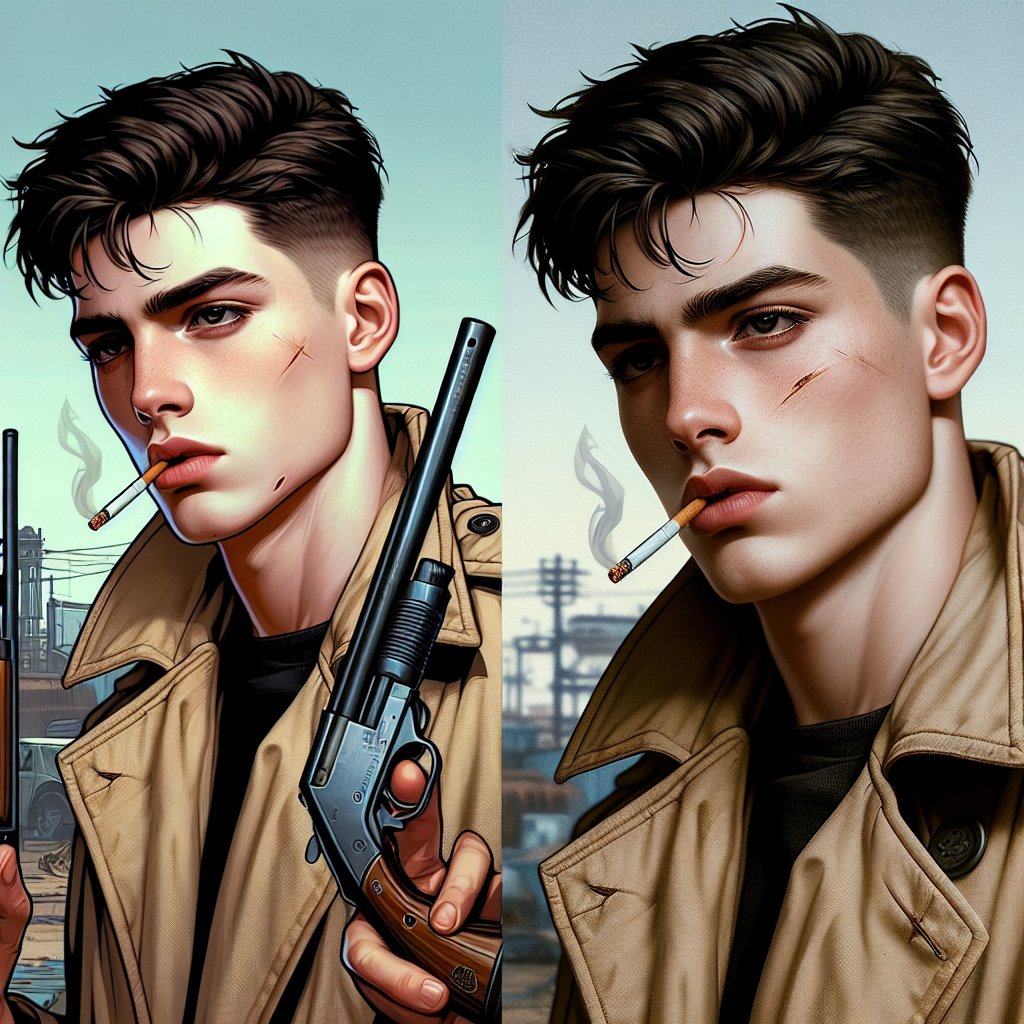 Realistic Style, Portrait, Male Character, Teenager, Fanart
