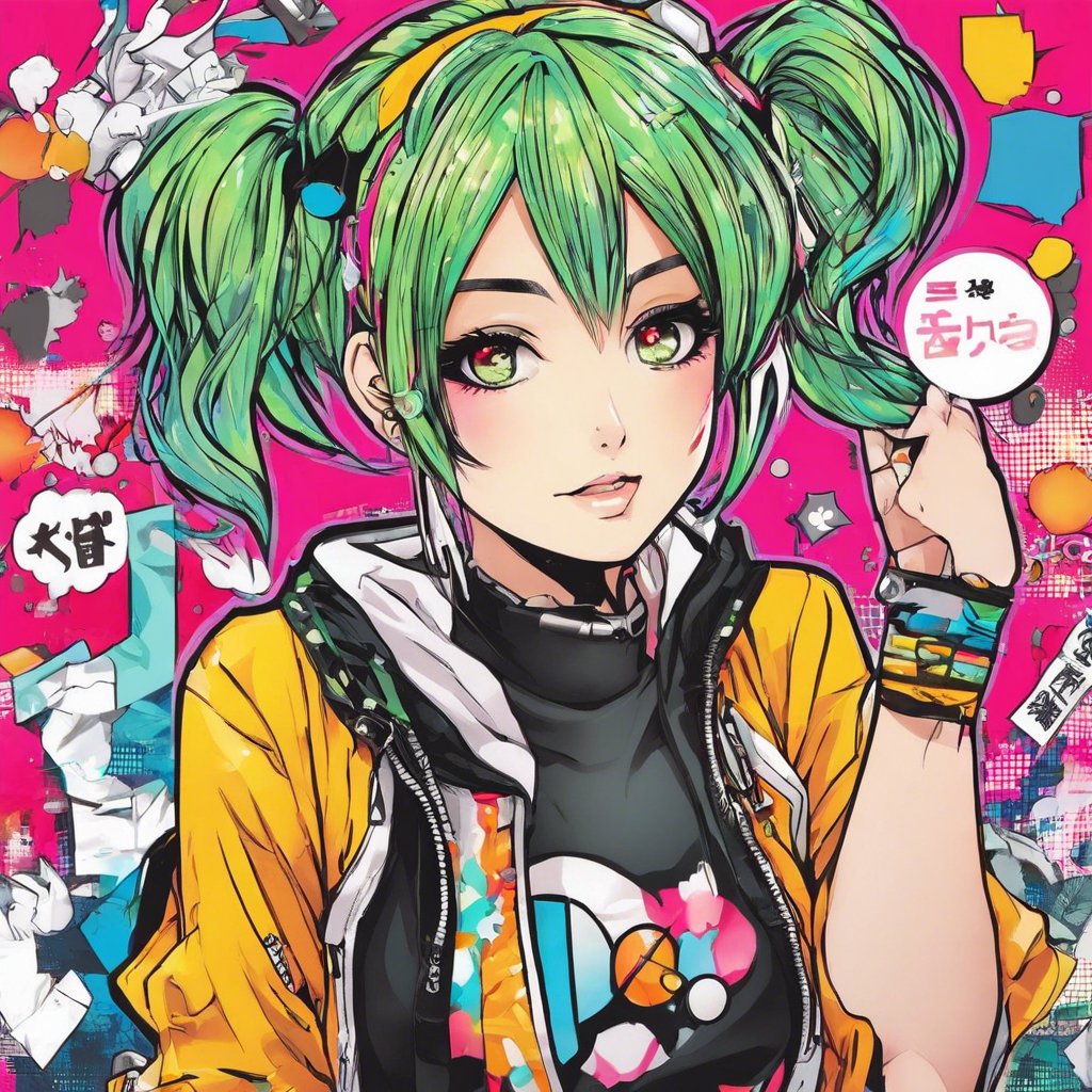 A punk girl who likes comics. Fanart
