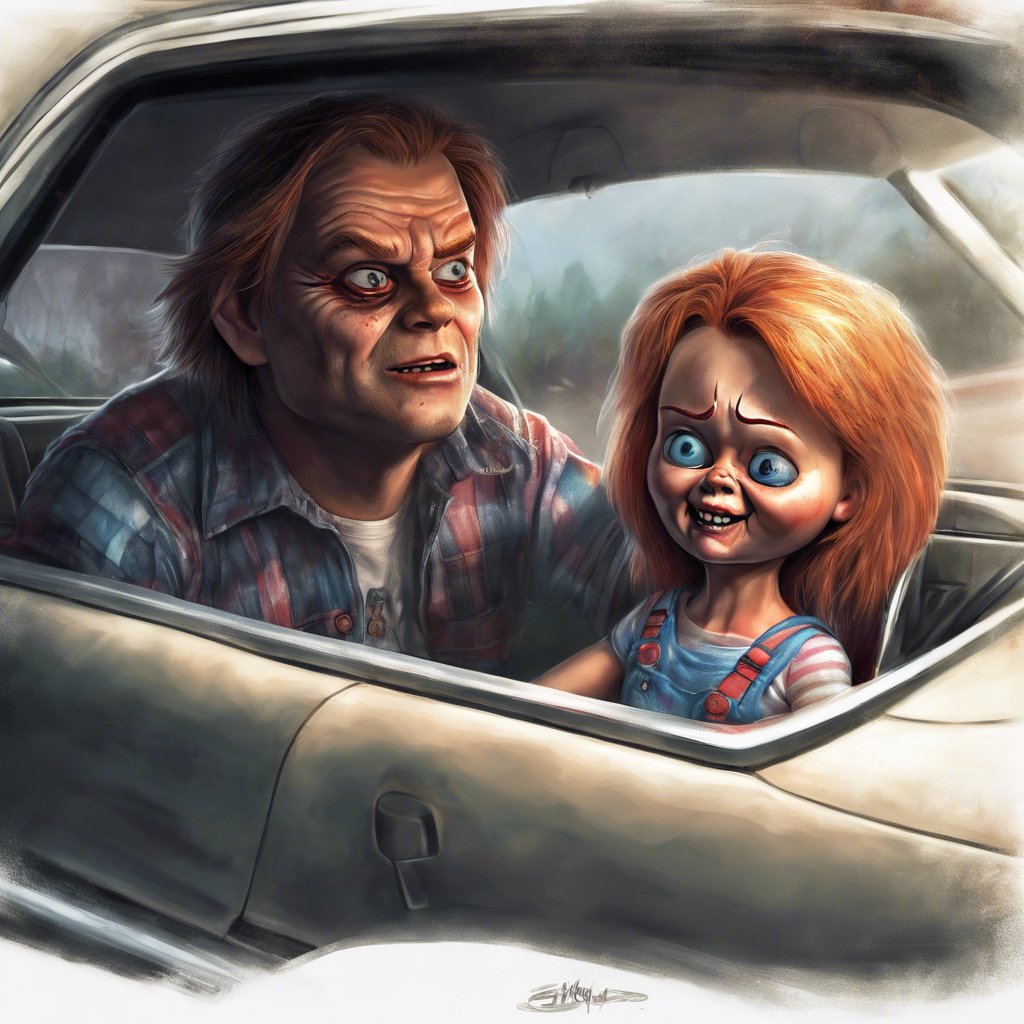 Chucky spanks his daughter Glenda for Fanart